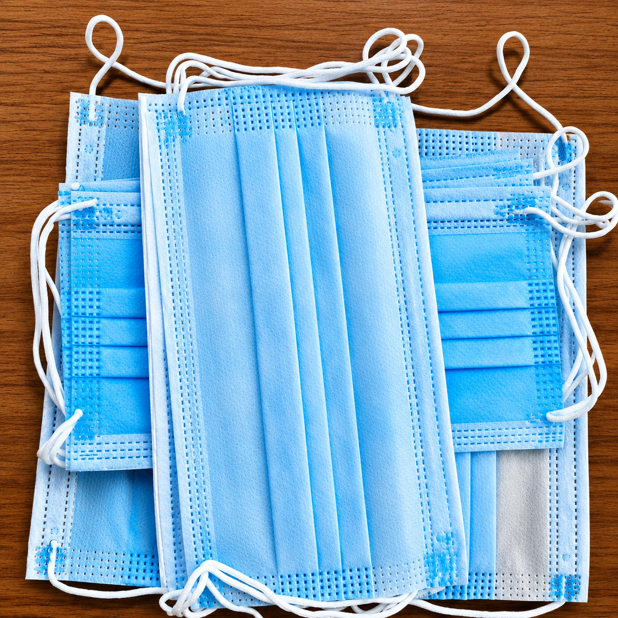 Generic Non-Woven Fabric Disposable 3 Ply Face Mask (Blue, Without ...